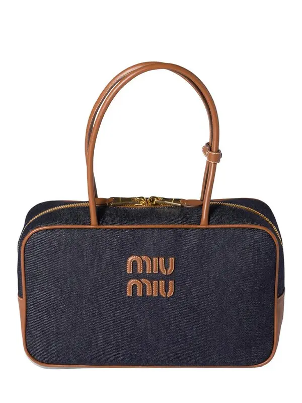 Miu Miu Beau Denim Bag - Blue/brandy