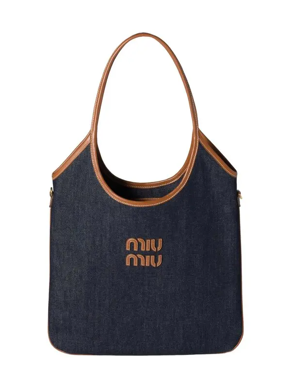 Miu Miu Ivy Denim Bag - Blue/brandy