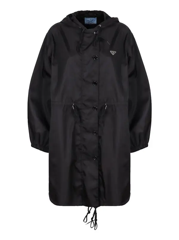 Prada Techno Fabric Raincoat - Black