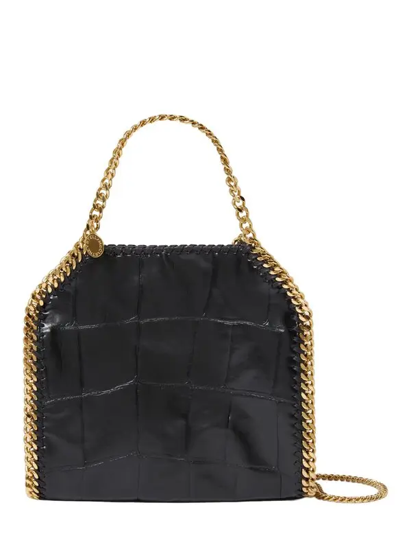 Stella McCartney Falabella Crocodile-embossed Mini Tote - Black