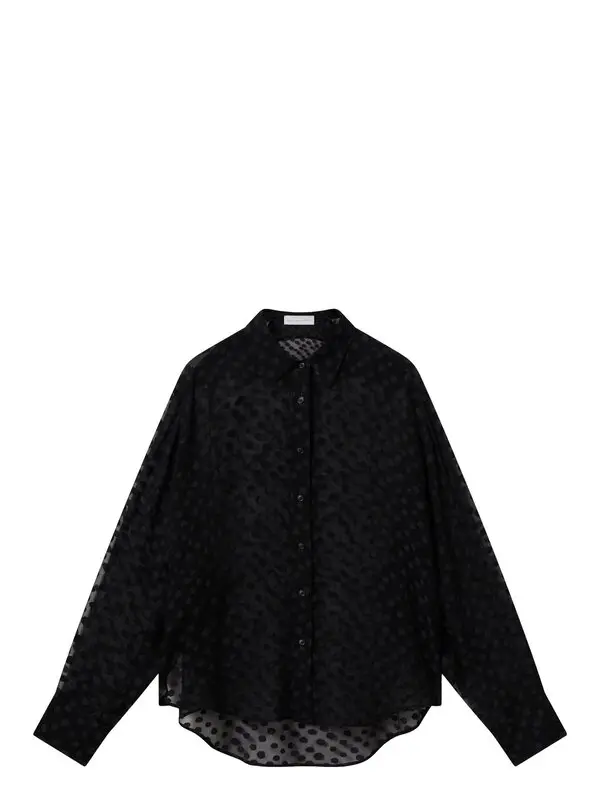 Stella McCartney Polka Dot Chiffon Shirt - Black