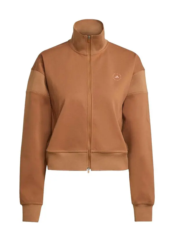 Stella McCartney Logo Funnel-neck Full-zip Sweatshirt - Brown