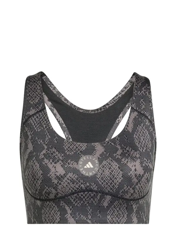 Stella McCartney Truepurpose Power Impact Snake Print Training Bra - Brown