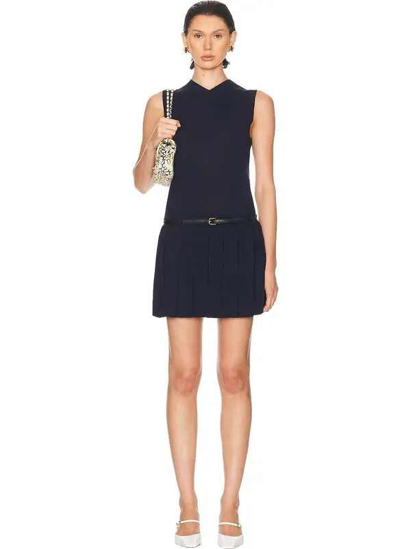 Sandy Liang Mille Knit Mini Dress - Navy