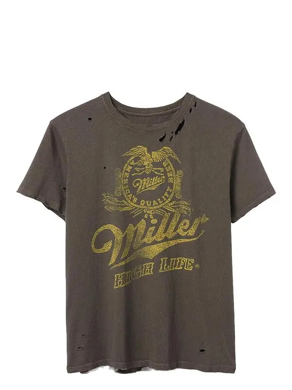 Junk Food Clothing Miller High Life Vintage Destroy Tee - Coffee
