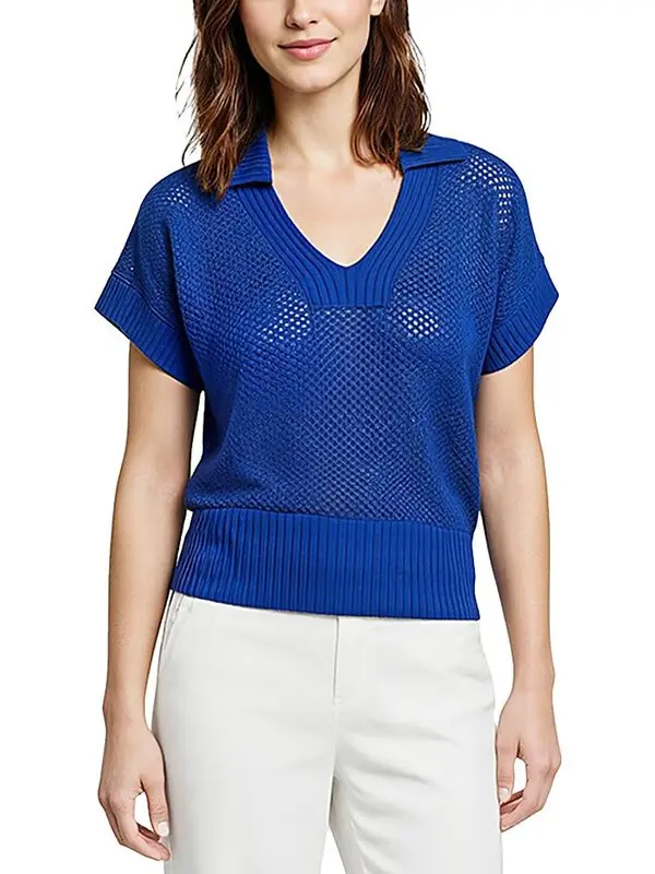 Three Dots Lili Top - Navy Peony