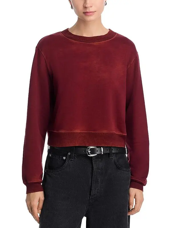 Cotton Citizen Roma Crewneck Sweatshirt - Vintage Red Wine
