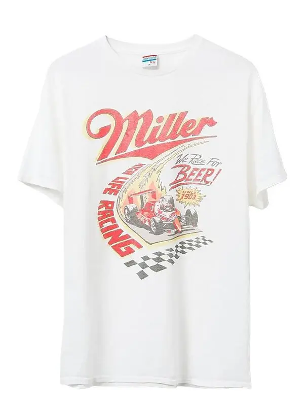 Junk Food Clothing Miller High Life Racing Beer Flea Market Tee - White