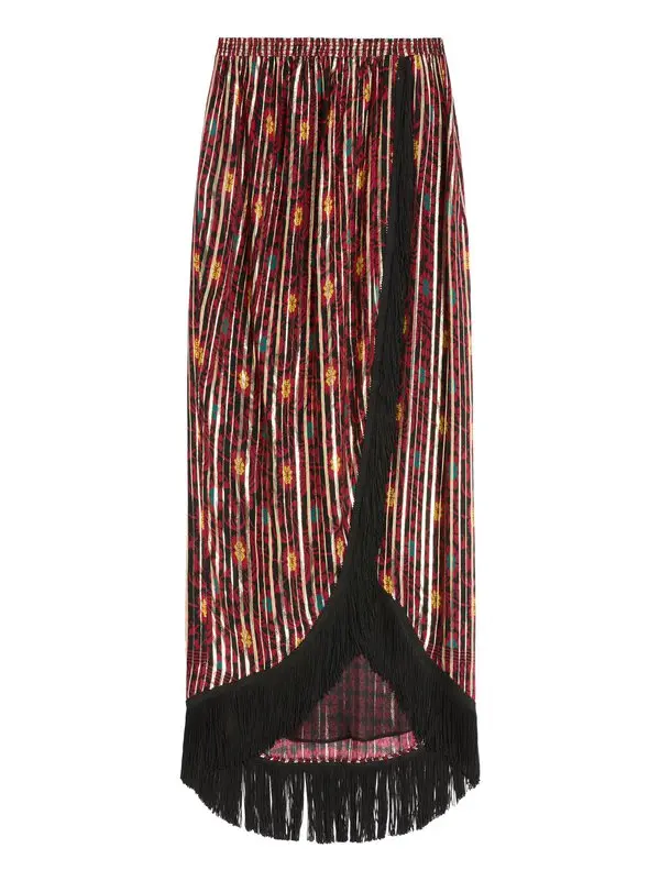 Valentino Garavani Printed Silk Midi Skirt - Multi