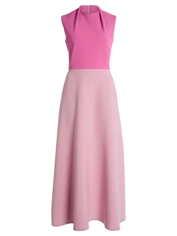 GRETA CONSTANTINE Uvea Two-toned Midi Dress - Pink