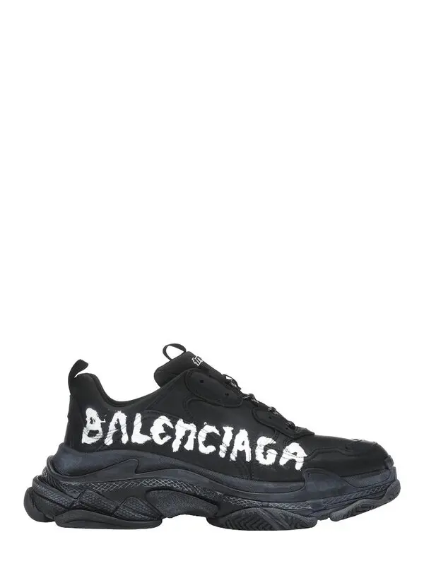 Balenciaga Triple S Graffiti Sneakers - Black/white