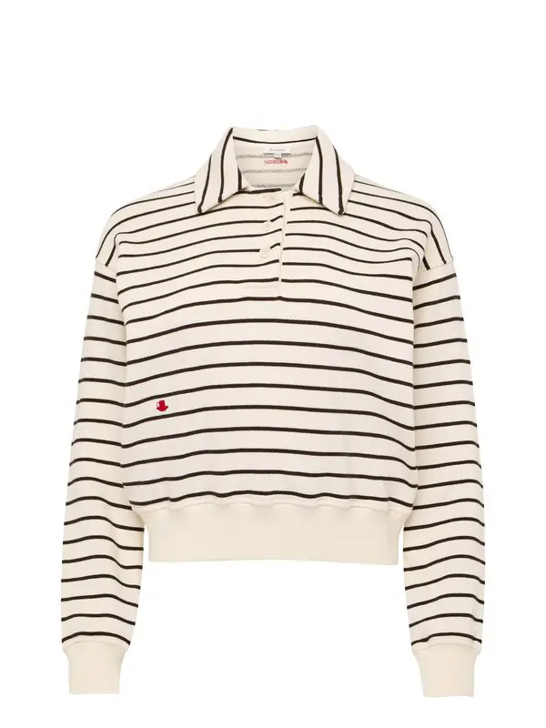 JW Anderson Cotton Polo Sweatshirt - Stripe