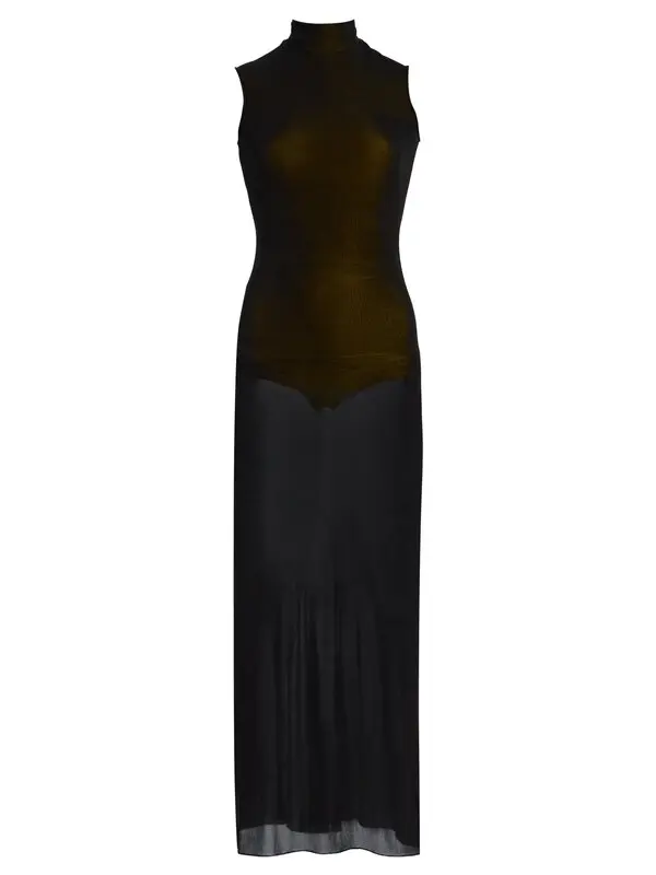 Burc Akyol Yacht Sheer-knit Midi Dress - Black