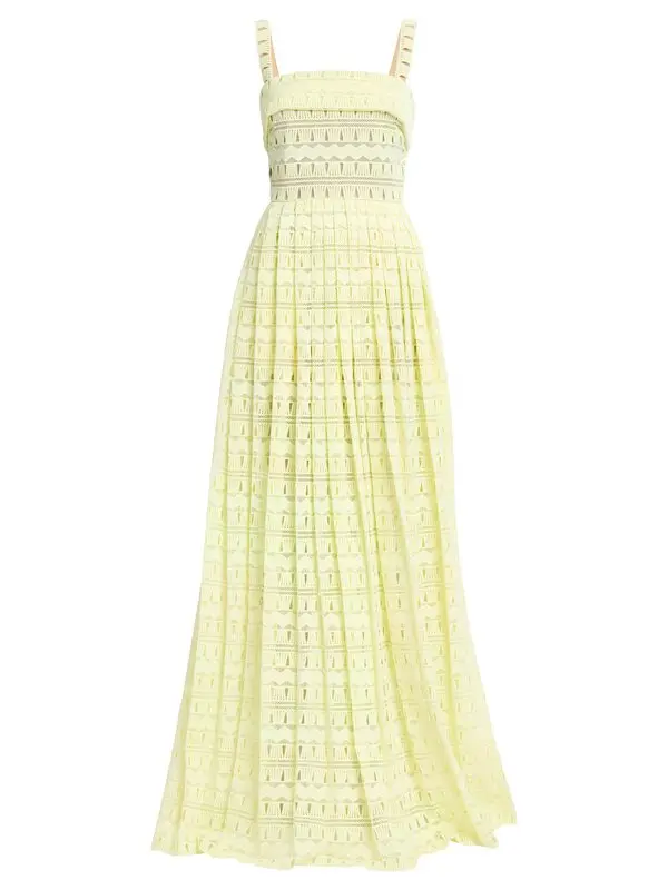 Elie Saab Macrame Long Dress - Yellow