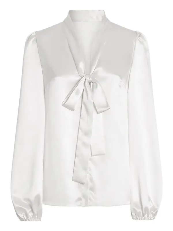 Dolce & Gabbana Silk Satin Shirt - White
