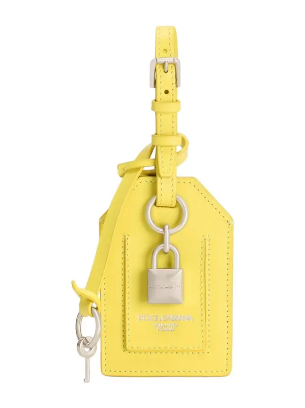 Dolce & Gabbana Calfskin Name Tag - Yellow