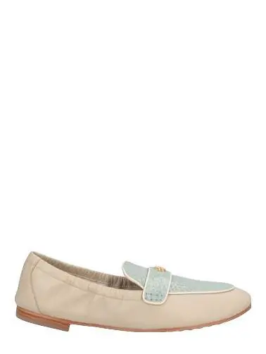 Tory Burch Leather Loafers - Beige