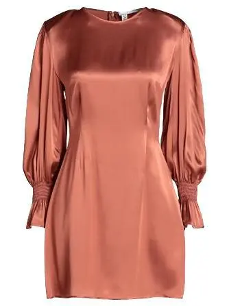 MAR DE MARGARITAS Mini Flared Satin Dress - Orange