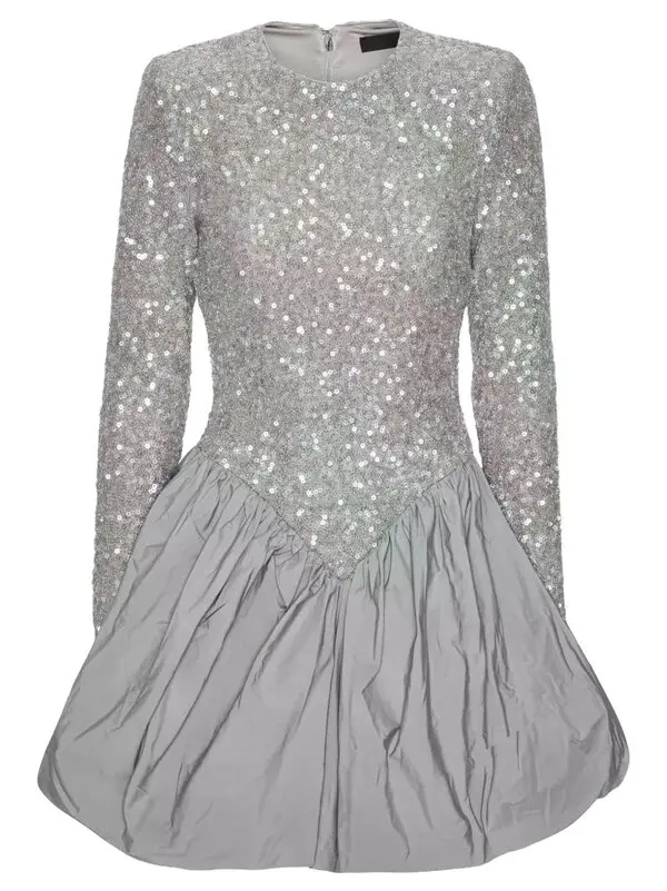 ROTATE BY BIRGER CHRISTENSEN Sequin-embellished Mini Dress - Grey