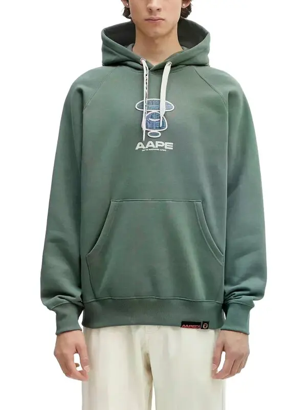 AAPE BY *A BATHING APE Moonface Logo Hoodie - Green