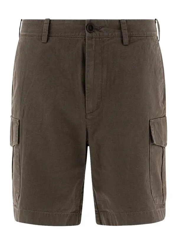 Vince Cotton-linen Cargo Shorts - Green