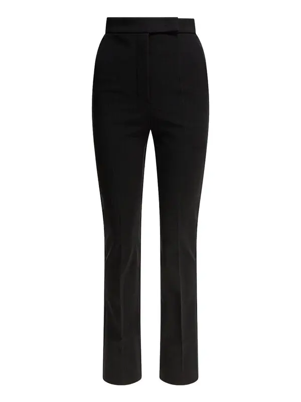Max Mara Straight-leg Viscose Jersey Trousers - Black