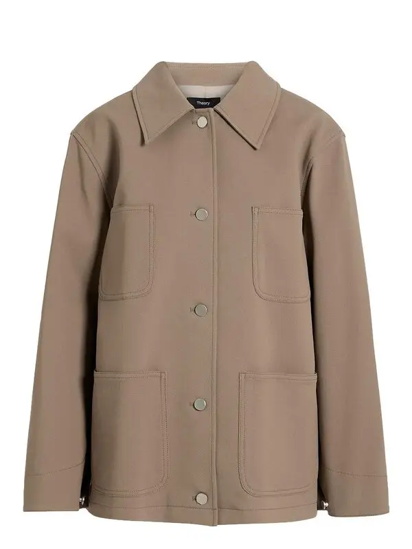 Theory Cotton-blend Twill Jacket - Taupe