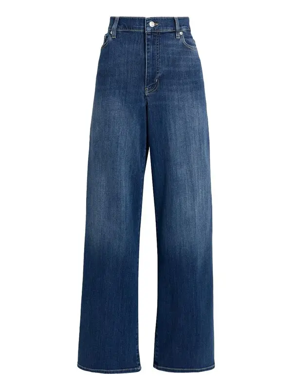 FRAME Le Slim Palazzo High-rise Wide-leg Jeans - Dark Denim