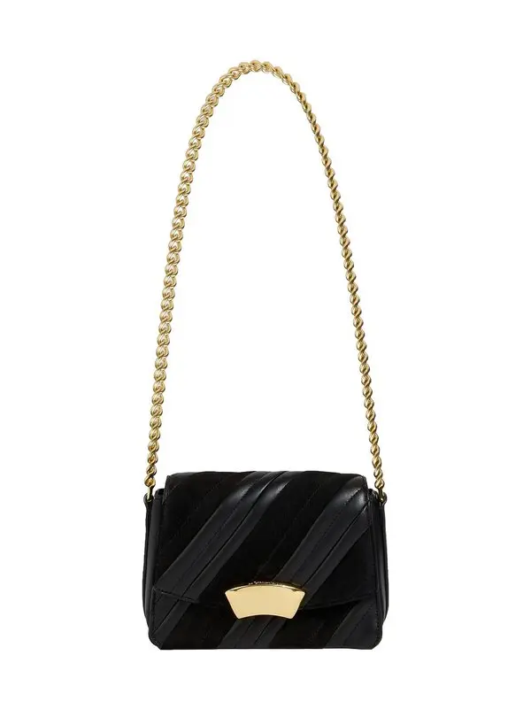 3.1 Phillip Lim Id Quilted Leather And Suede Shoulder Bag - Black
