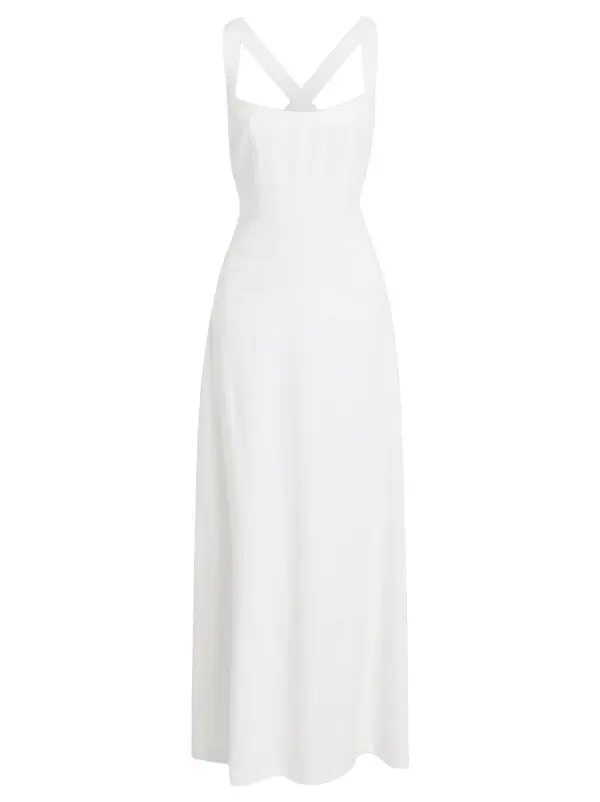 Theory Linen-blend Maxi Dress - White