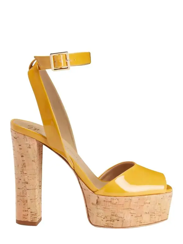 GIUSEPPE ZANOTTI 120mm Betty Platform Sandals - Yellow