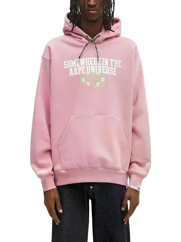 AAPE BY *A BATHING APE® Moonface Logo Hoodie - Pink