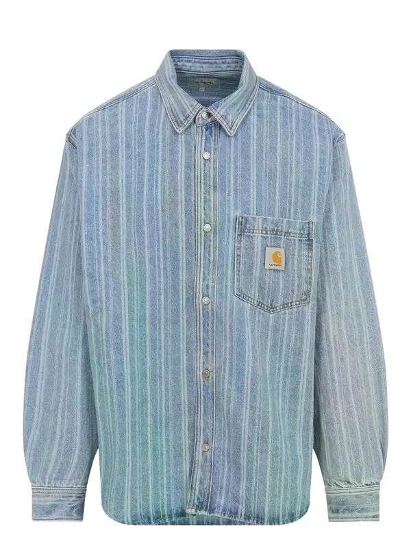 Carhartt Work In Progress Rylan Striped Denim Shirt - Blue