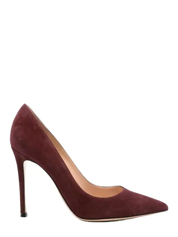 GIANVITO ROSSI 105mm Suede Pointed-toe Pumps - Brown