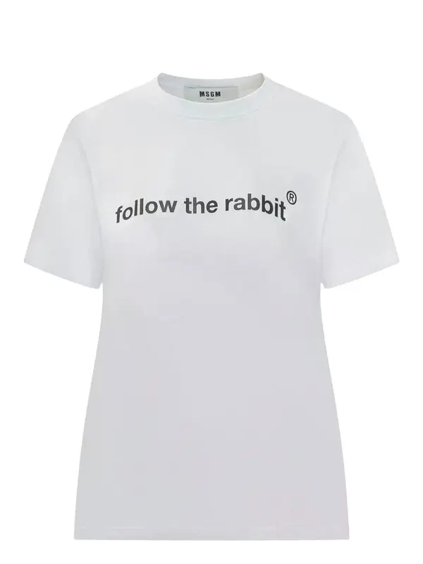 MSGM Graphic Rabbit T-shirt - White