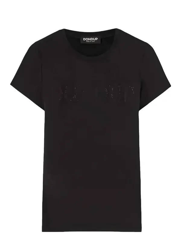 DONDUP Crystal-embellished T-shirt - Black