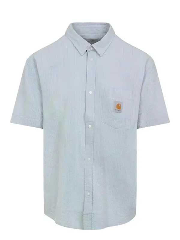 Carhartt Work In Progress Toland Seersucker Shirt - Blue