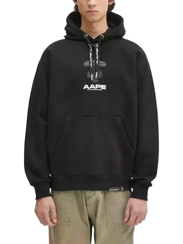 AAPE BY *A BATHING APE® Moon Face Logo Hoodie - Black