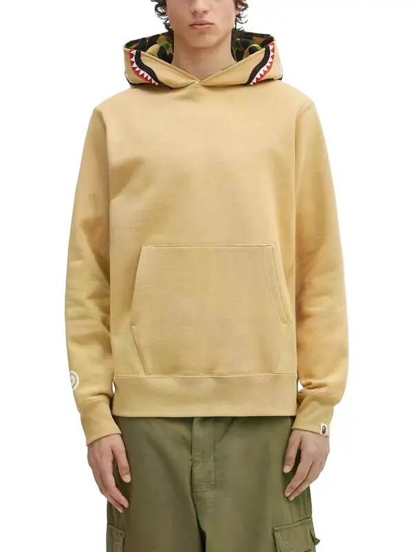 A BATHING APE Shark-motif Hoodie - Neutrals