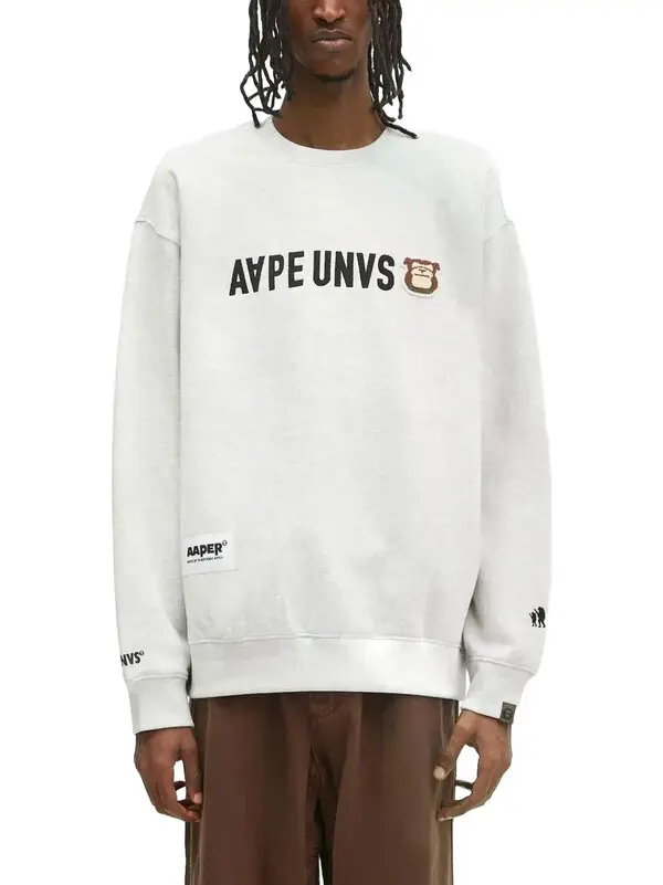 AAPE BY *A BATHING APE® Embroidered Sweatshirt - Grey