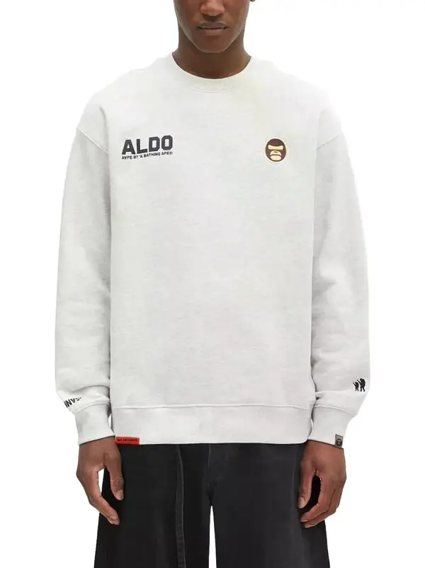 AAPE BY *A BATHING APE® Aldo Ape Head-emblem Sweatshirt - Grey