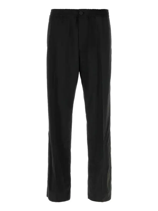 FERRAGAMO Drawstring-waist Trousers - Black