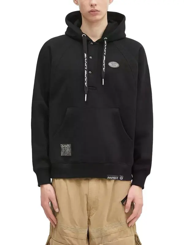 AAPE BY *A BATHING APE® Moonface Logo Hoodie - Black