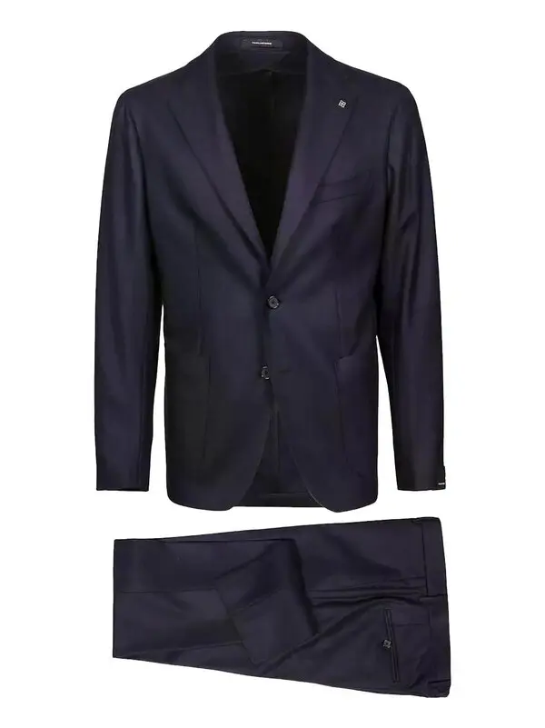 Tagliatore Single-breasted Wool Suit - Blue