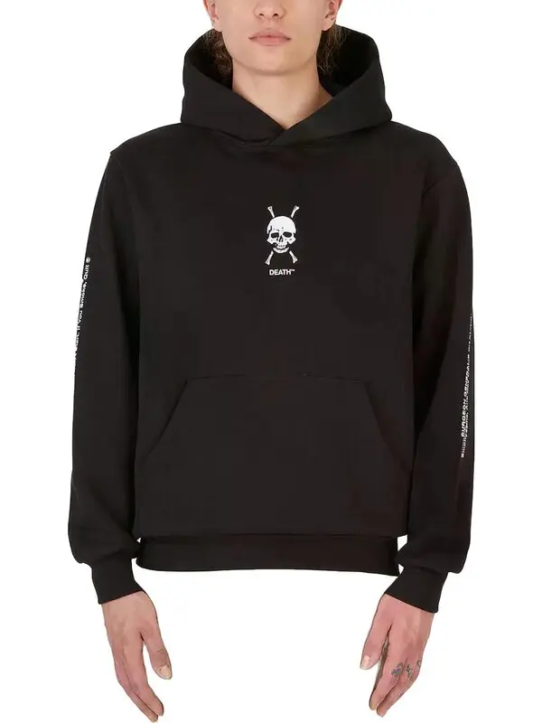 DEATH CIGARETTES Graphic-print Hoodie - Black