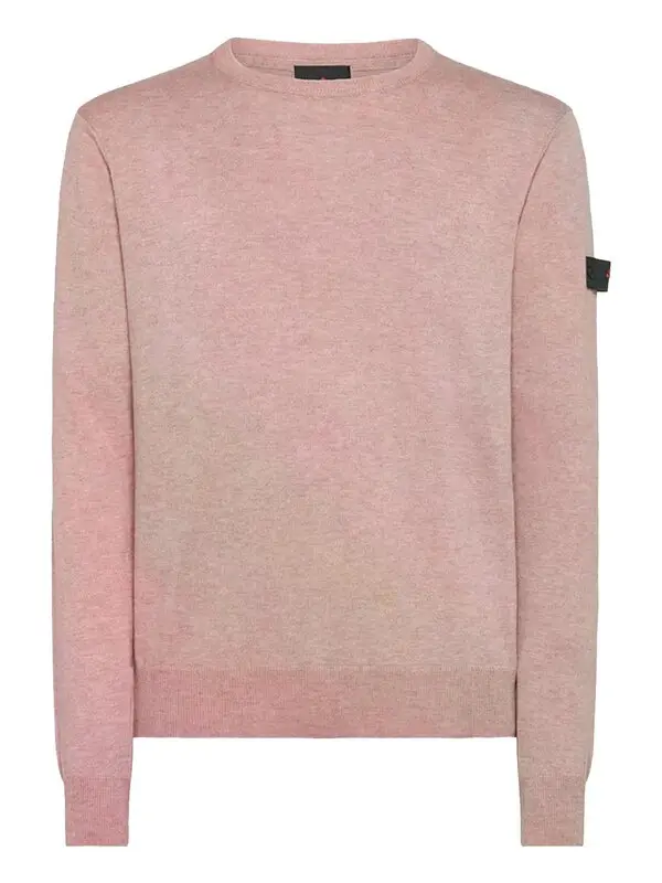 Peuterey Logo-patch Crew-neck Sweater - Pink