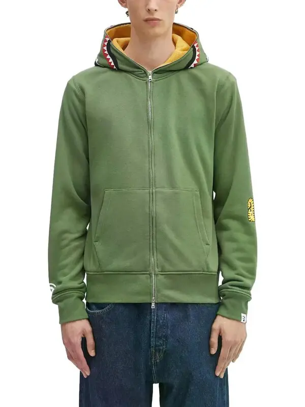 A BATHING APE Hooded Zip-up Top - Green
