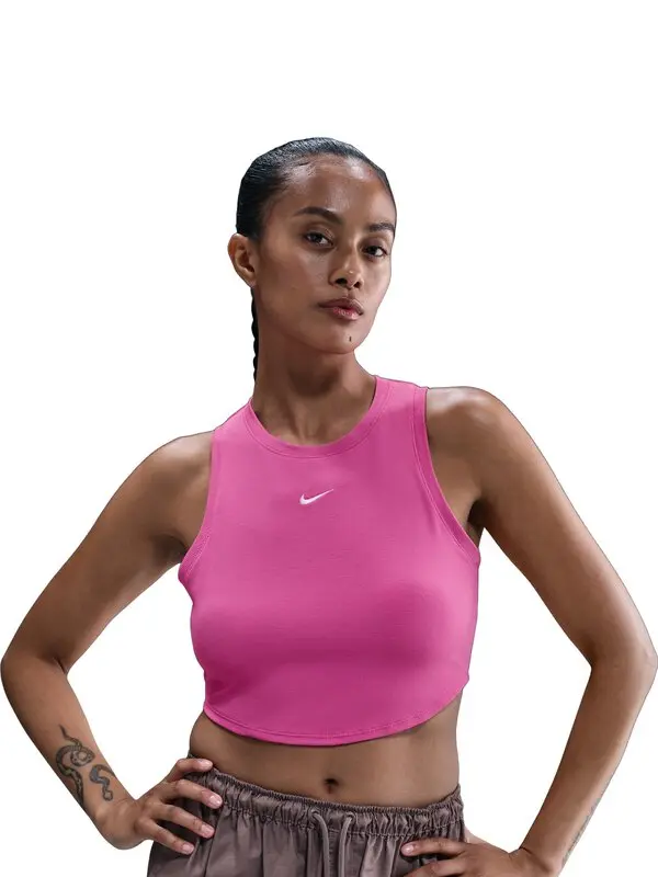 Nike Sportswear Chill Knit Tight Cropped Mini-rib Tank Top - Pink