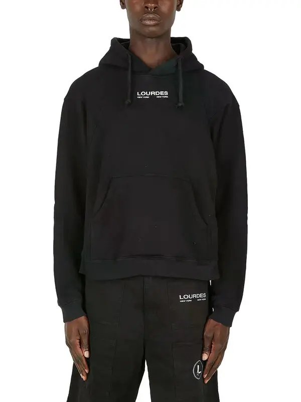 LOURDES Graphic-print Hoodie - Black