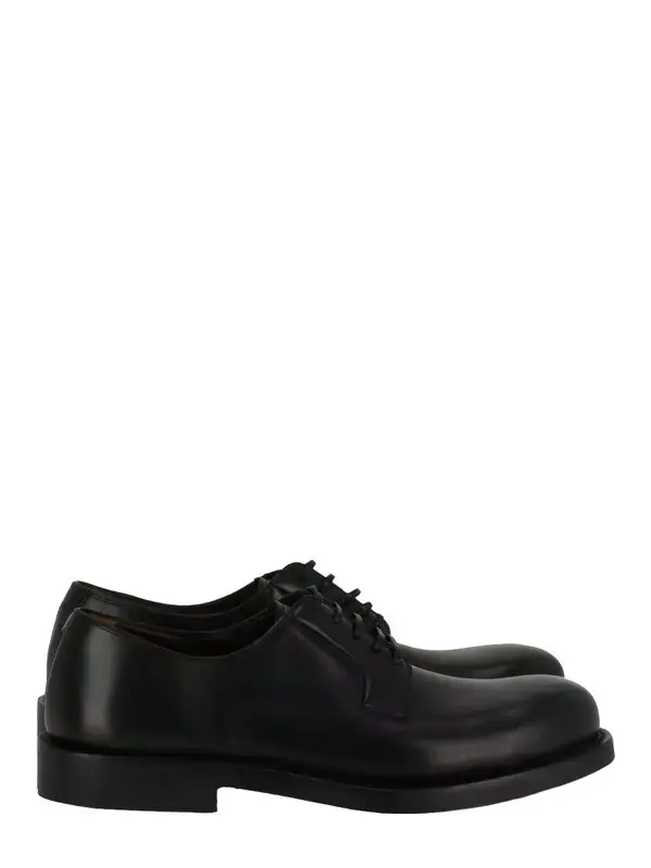 FERRAGAMO Leather Derby Shoes - Black